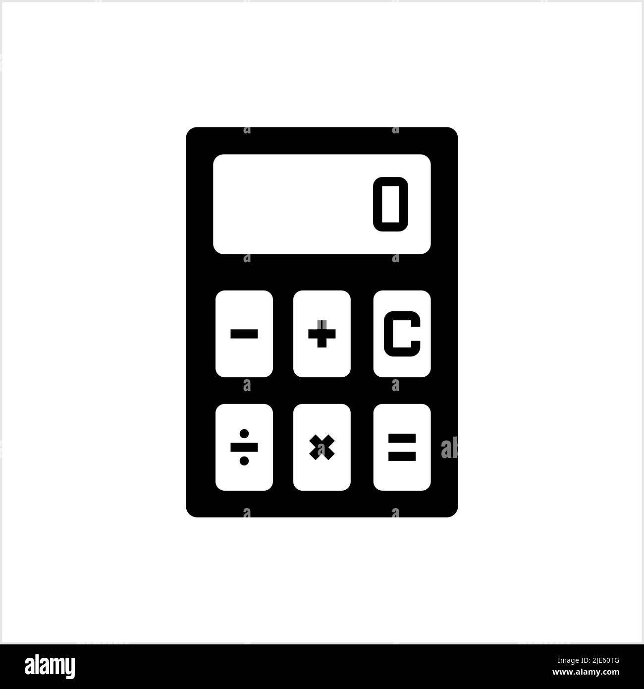 Calculator Icon, Calculator Keypad Sign Vector Art Illustration Stock ...