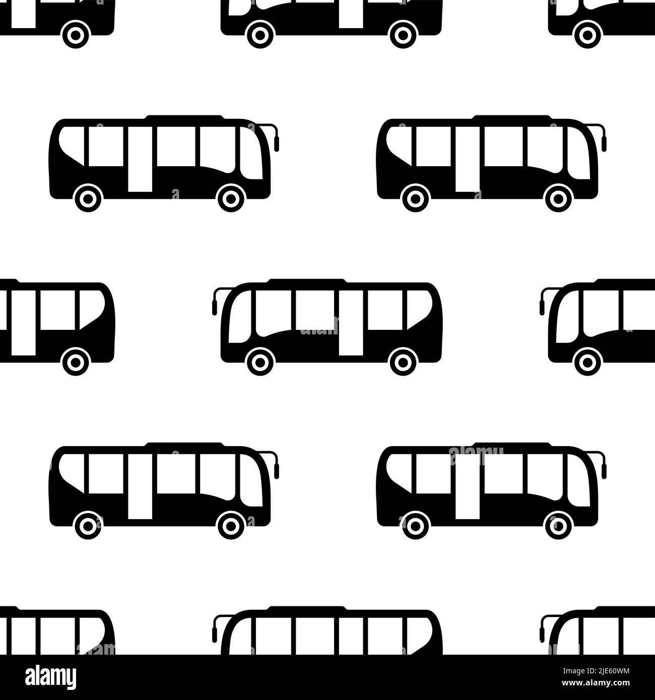 Bus Icon Seamless Pattern, Bus Vector Art Illustration Stock Vector ...