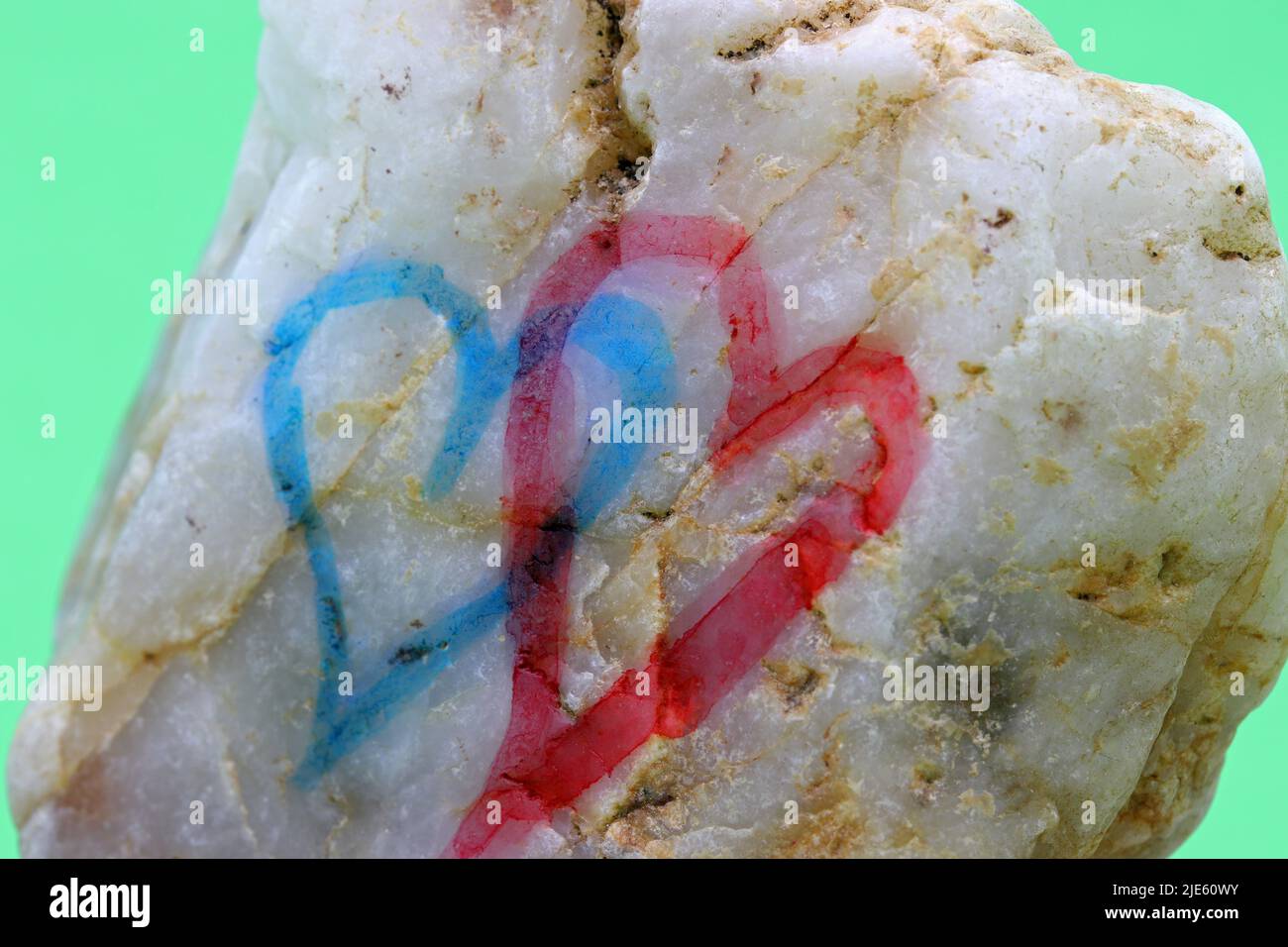 colorful heart shape drawn on stone Stock Photo - Alamy