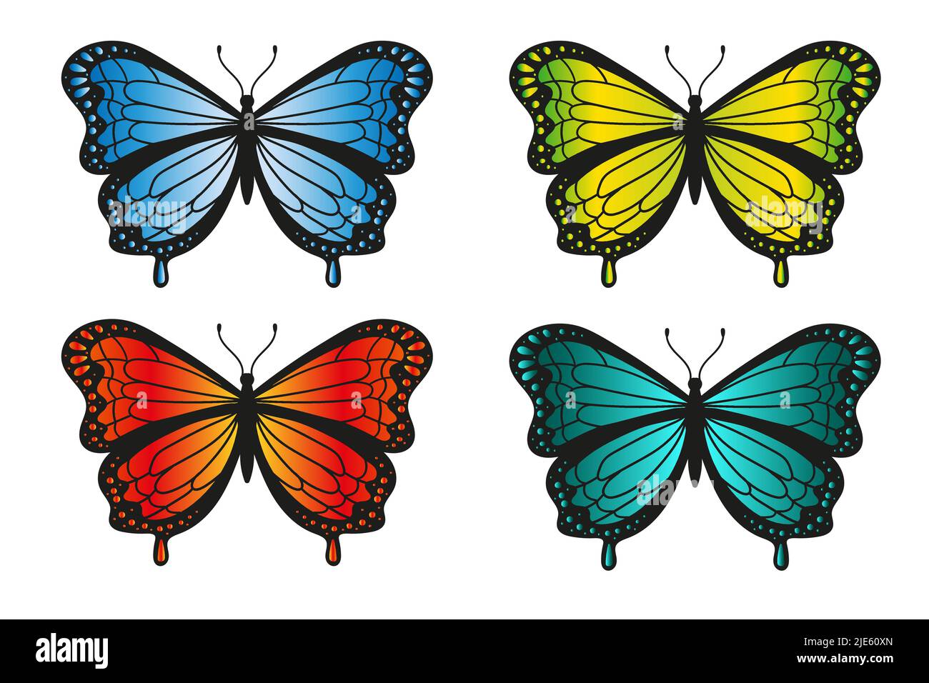 Red blue butterfly migration hi-res stock photography and images - Alamy