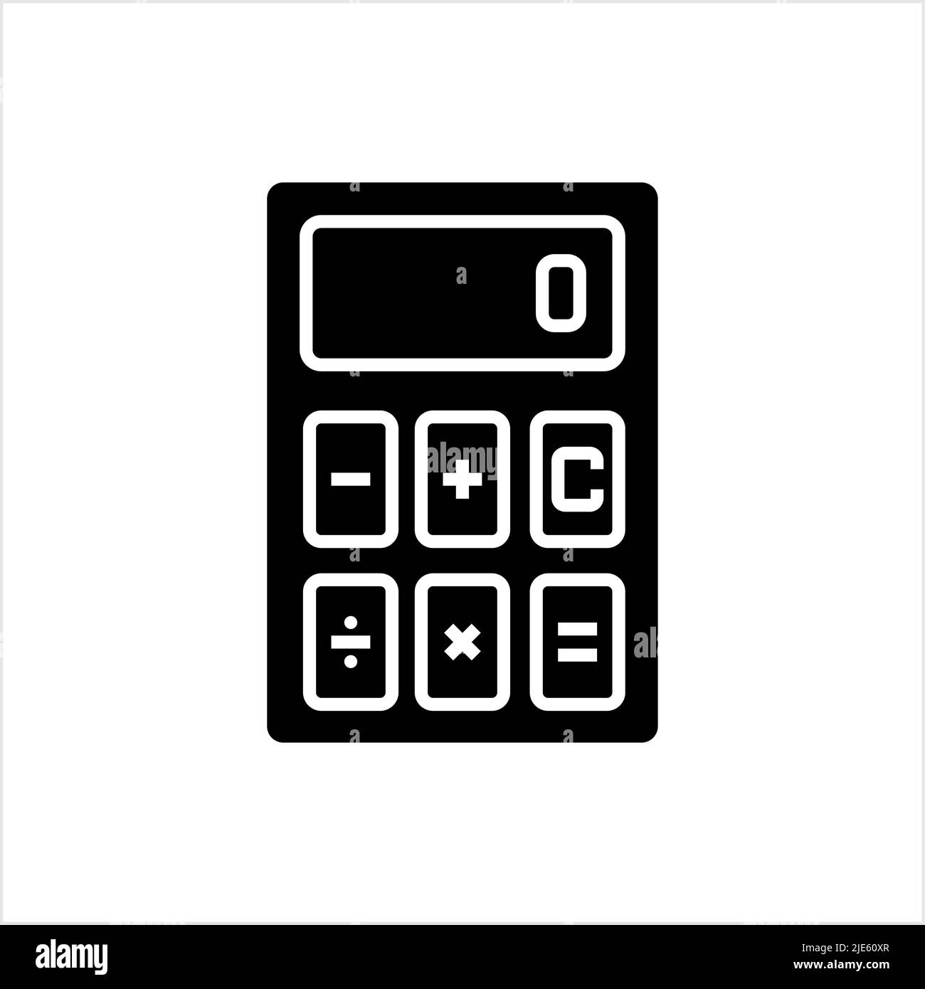 Calculator Icon, Calculator Keypad Sign Vector Art Illustration Stock ...