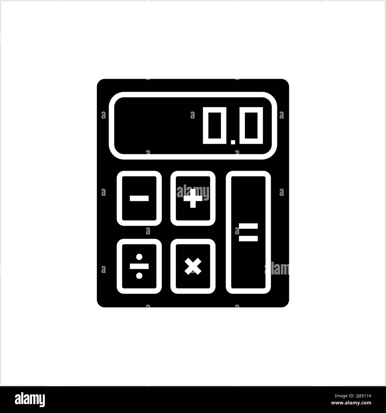 Calculator Icon, Calculator Keypad Sign Vector Art Illustration Stock ...