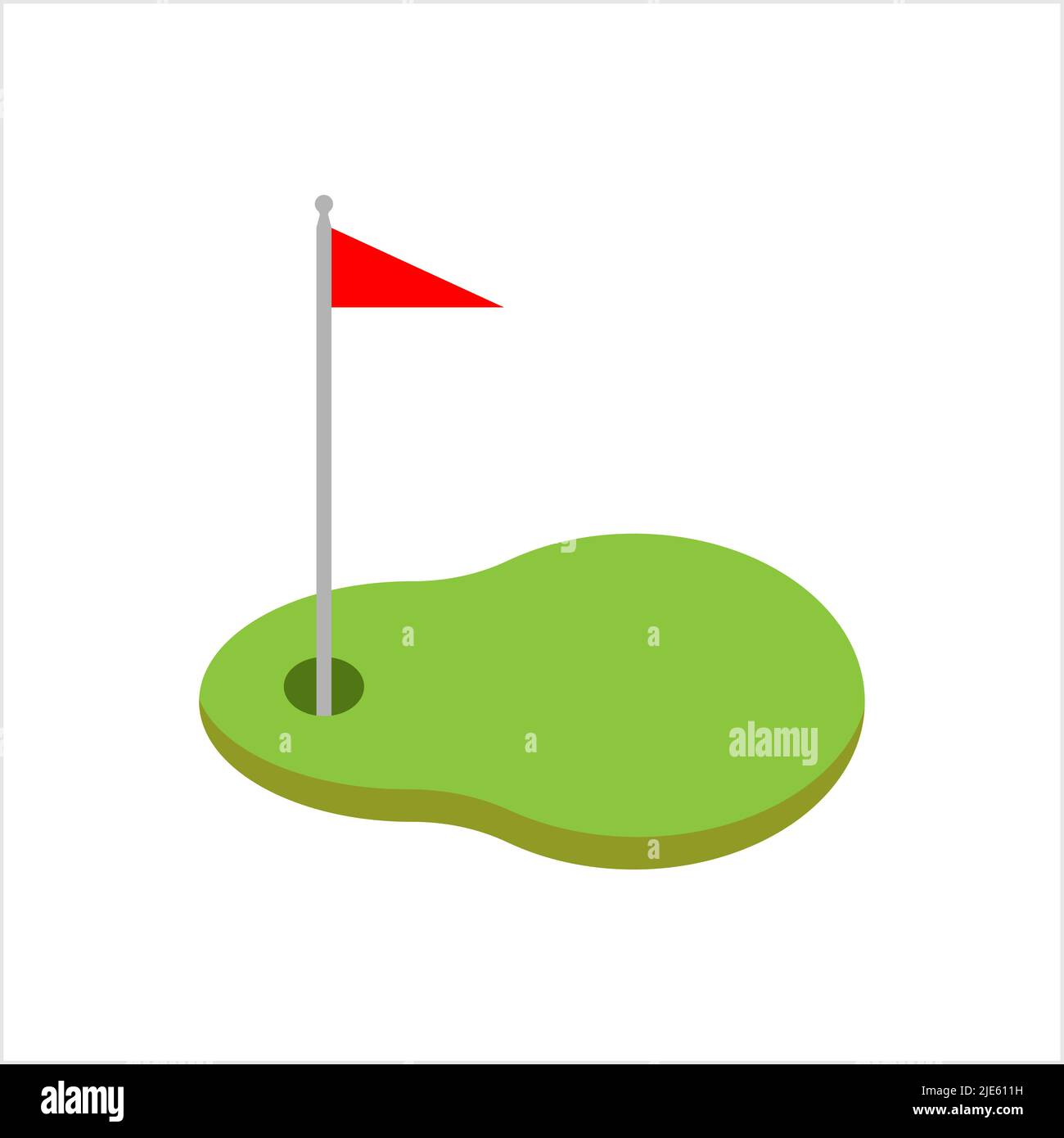 Golf Hole Flag Icon Vector Art Illustration Stock Vector Image & Art ...