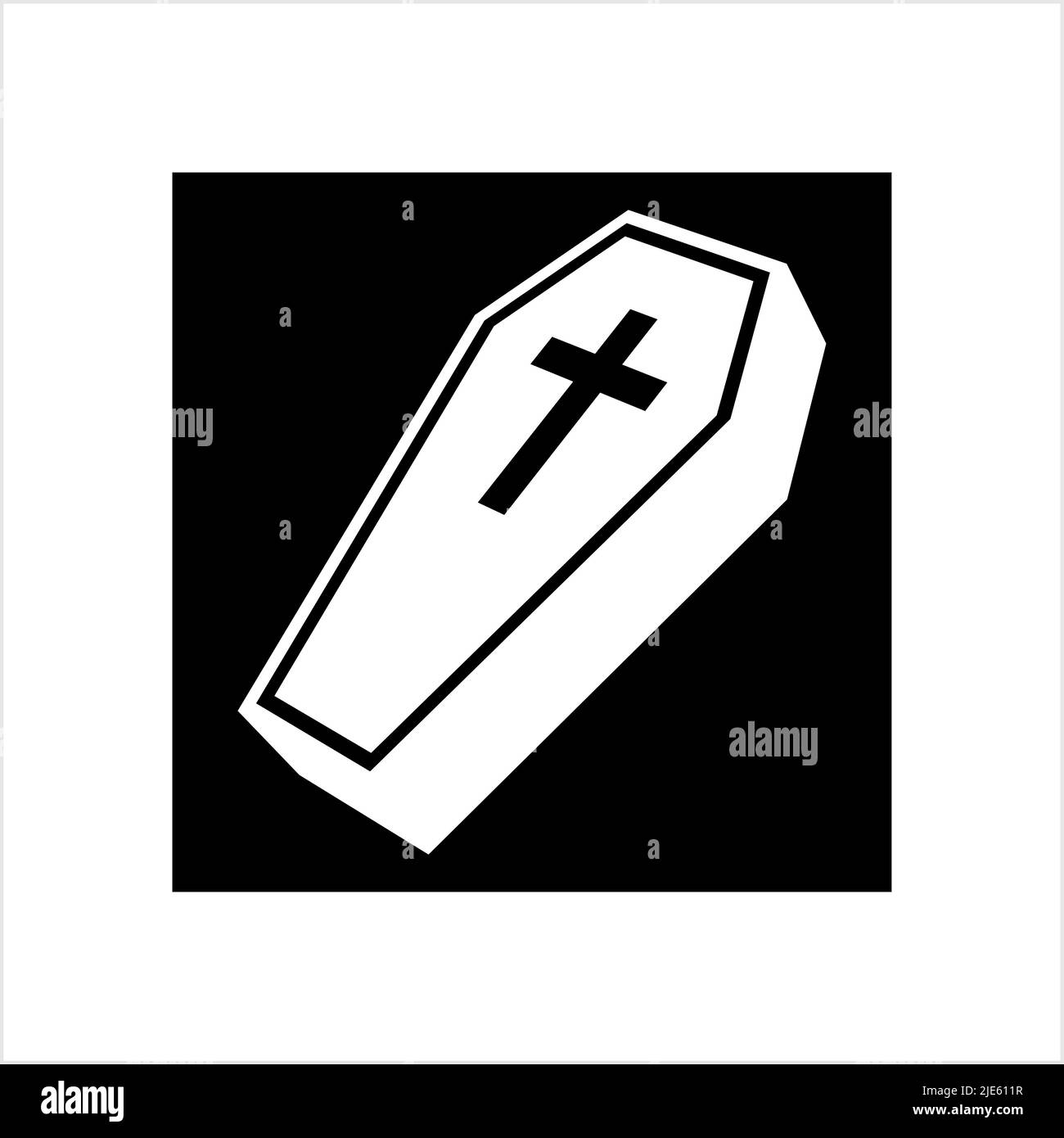 Coffin Icon, Coffin Design Vector Art Illustration Stock Vector Image ...