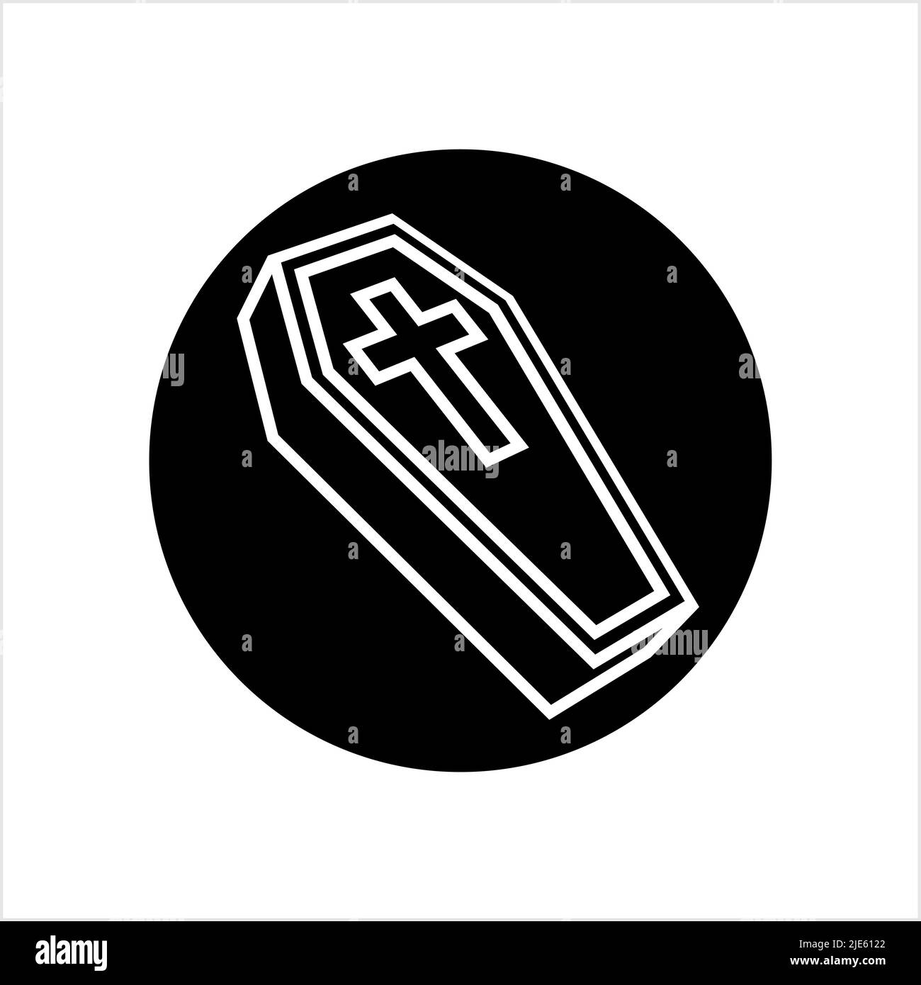 Coffin Icon, Coffin Design Vector Art Illustration Stock Vector Image ...