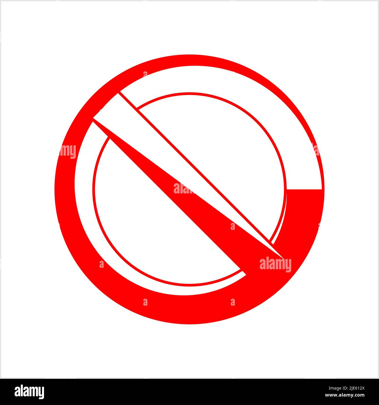 Red Empty Ban Sign, Red Blank Forbidden Sign, No Sign, Not Allowed ...