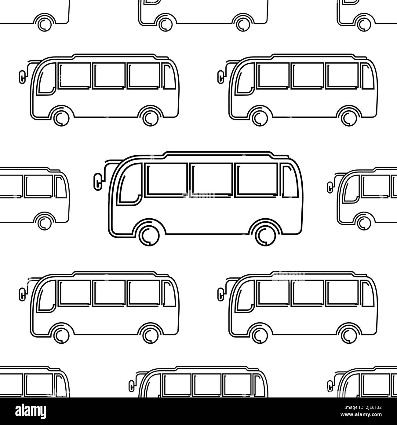 Bus Icon Seamless Pattern, Bus Vector Art Illustration Stock Vector ...