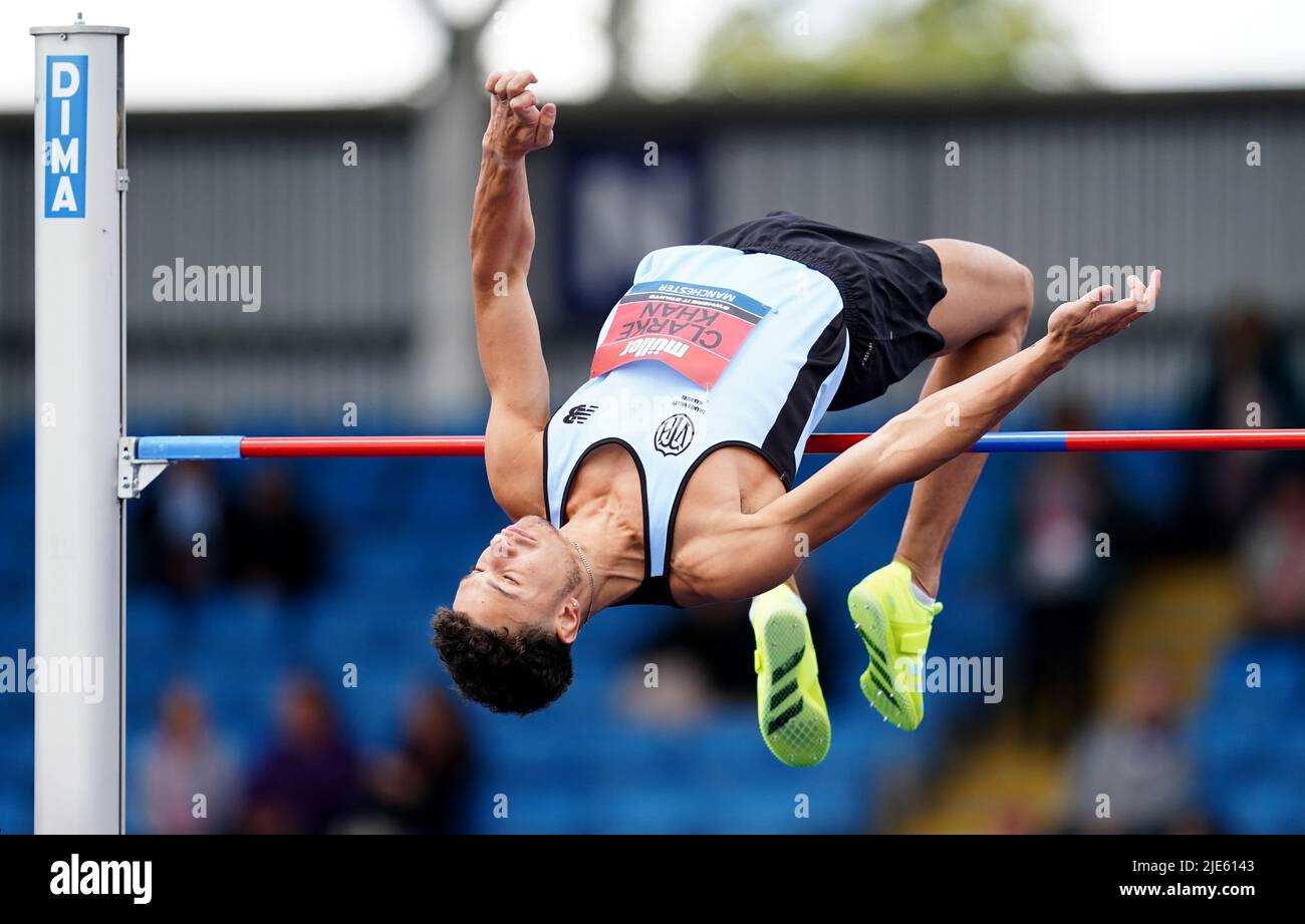 Joel Clarke-Khan in the Men’s High Jump Final during day two of the ...