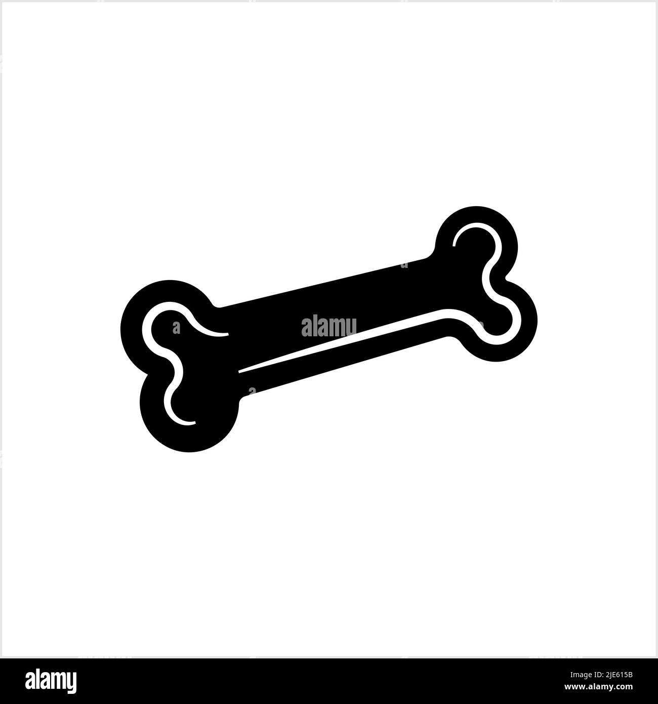 Dog Bone Icon, Bone Icon Vector Art Illustration Stock Vector Image ...