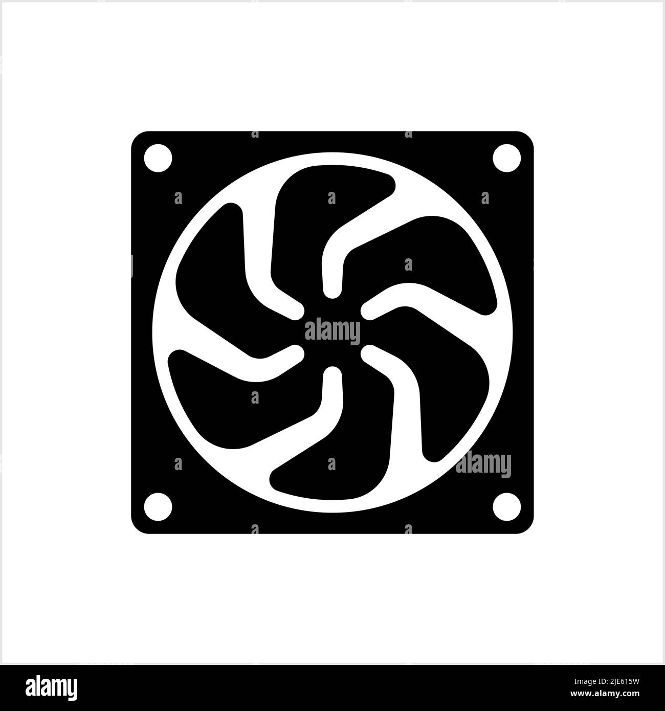 Computer Cooling Fan Icon, Air Cooling Fan Vector Art Illustration ...