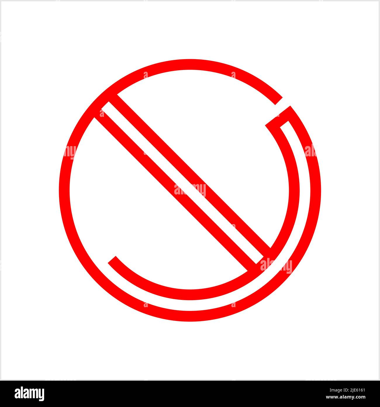 Red Empty Ban Sign, Red Blank Forbidden Sign, No Sign, Not Allowed ...