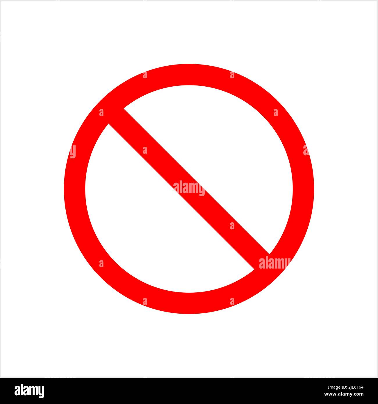 Red Empty Ban Sign, Red Blank Forbidden Sign, No Sign, Not Allowed ...
