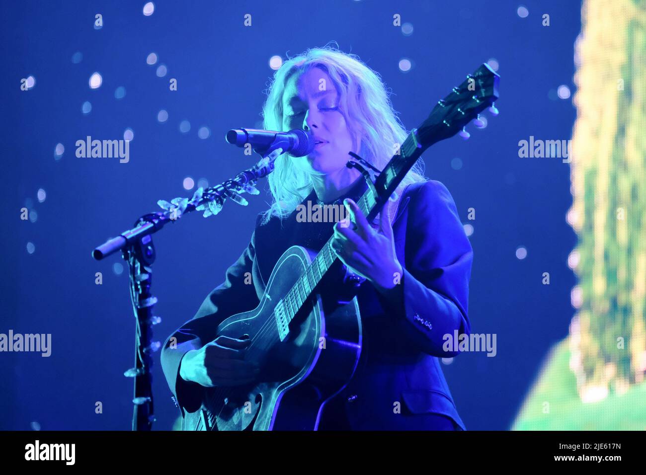 An American singer songwriter Phoebe Bridgers seen performing live at ...