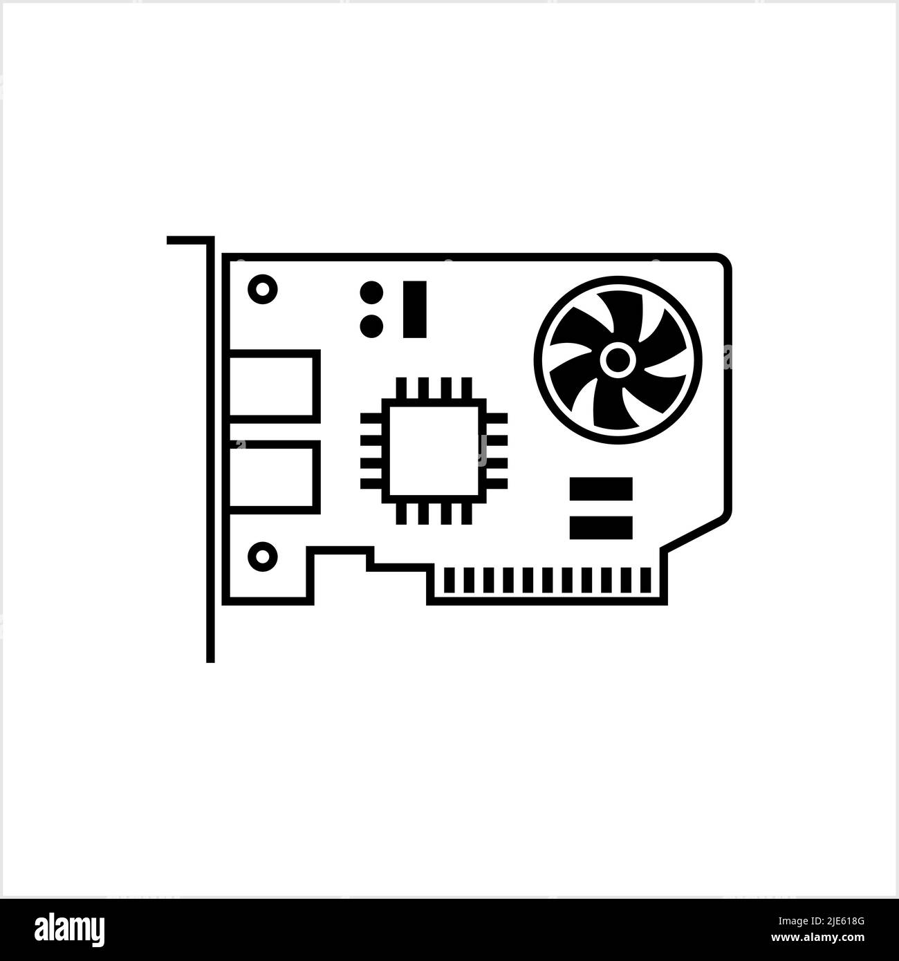 Expansion Card Icon, Add-On Card Icon Vector Art Illustration Stock ...