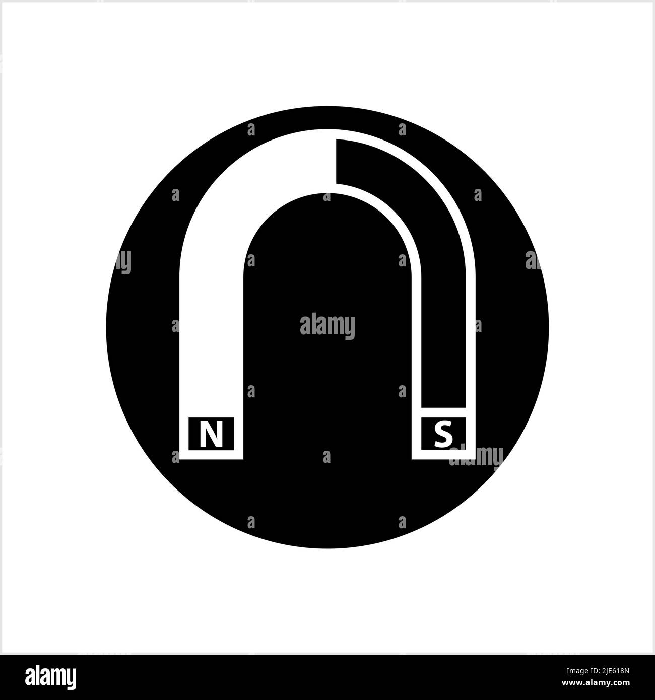 Magnet Icon, North Pole, South Pole Vector Art Illustration Stock ...