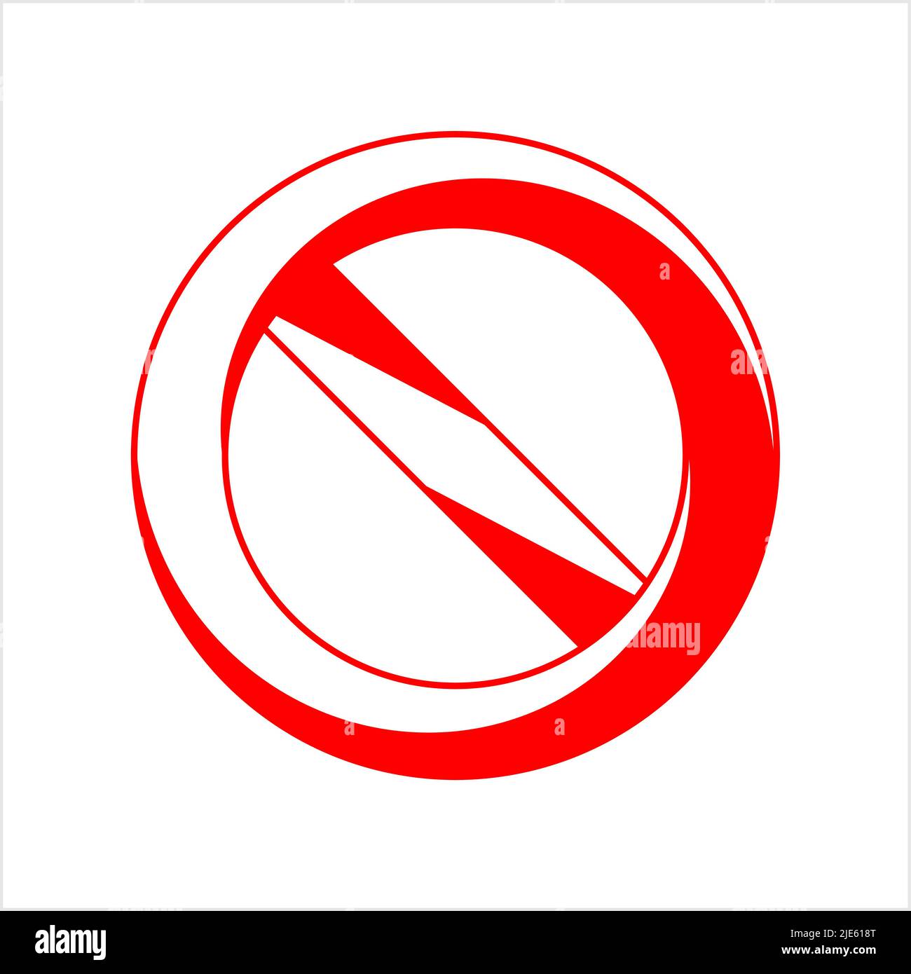 Red Empty Ban Sign, Red Blank Forbidden Sign, No Sign, Not Allowed ...