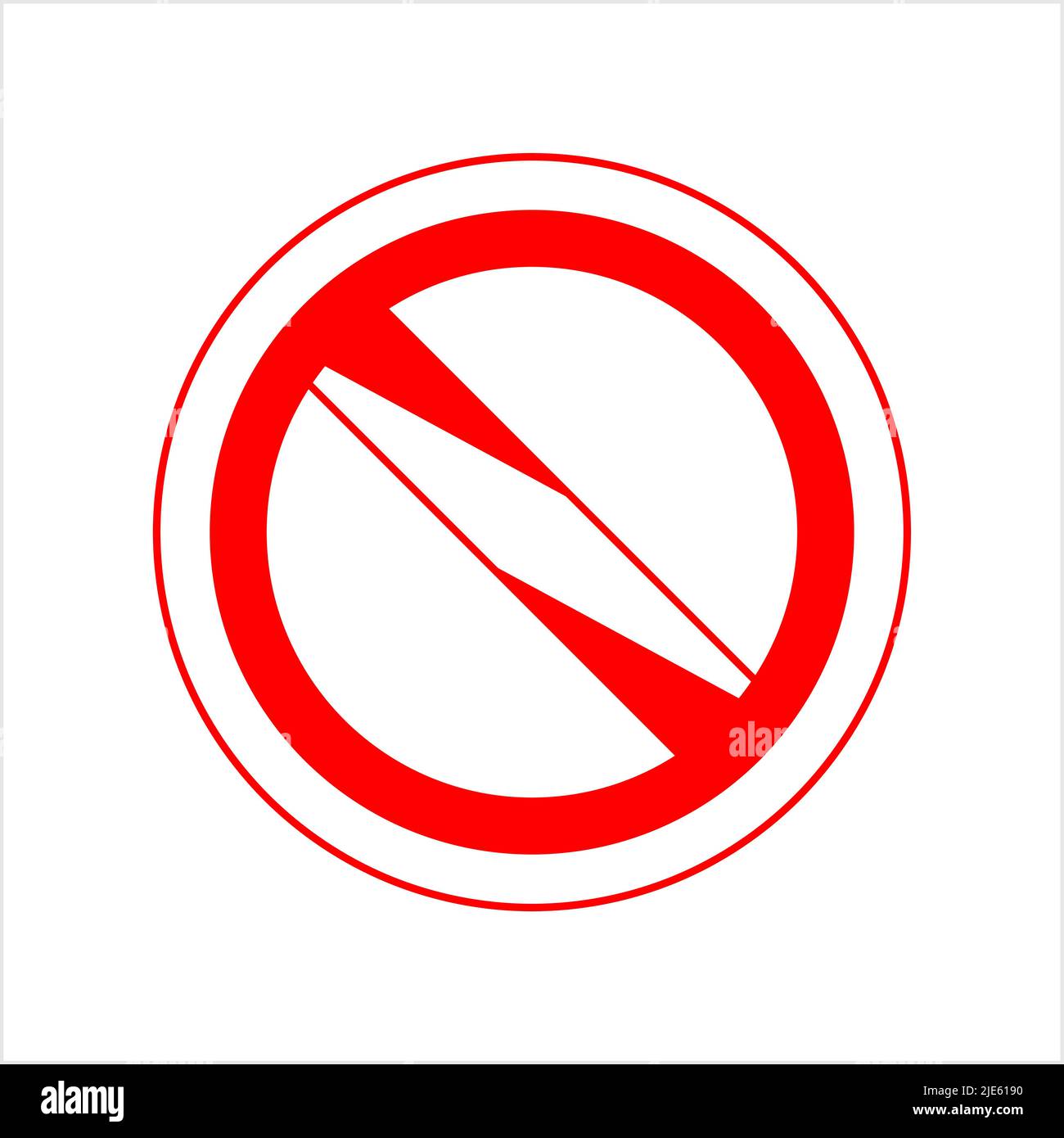 Red Empty Ban Sign, Red Blank Forbidden Sign, No Sign, Not Allowed ...