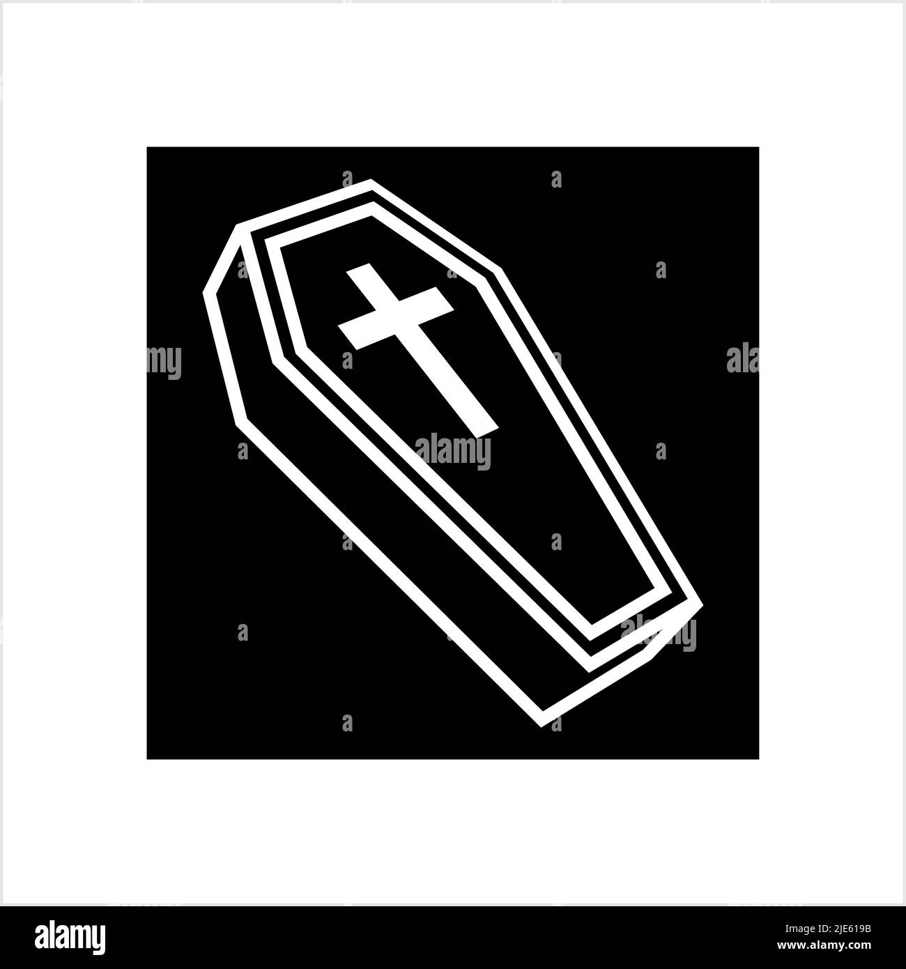 Coffin Icon, Coffin Design Vector Art Illustration Stock Vector Image ...