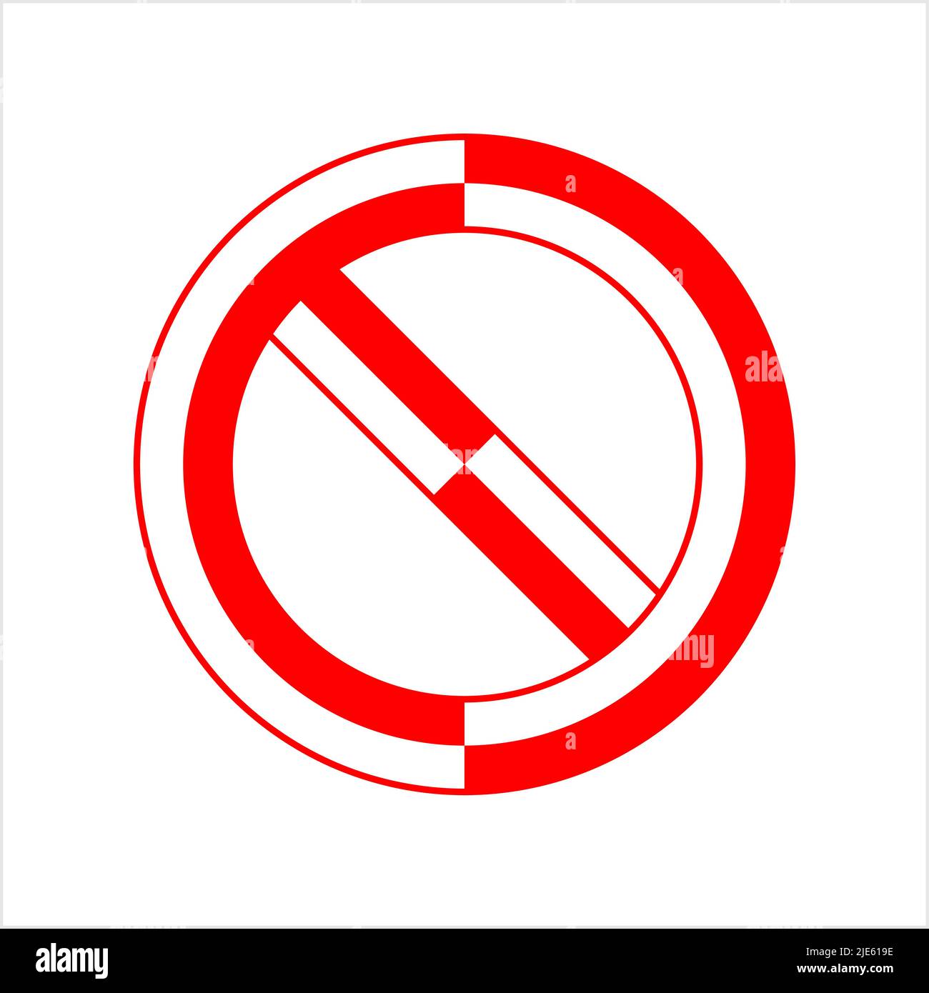 Red Empty Ban Sign, Red Blank Forbidden Sign, No Sign, Not Allowed ...
