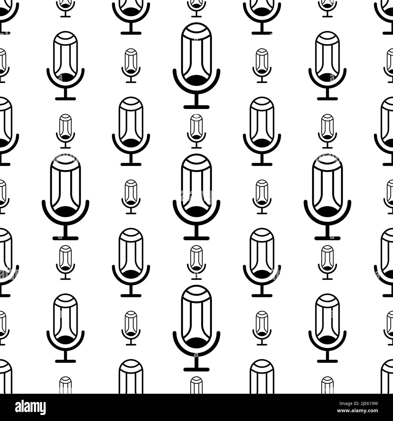 Microphone Icon Seamless Pattern Vector Art Illustration Stock Vector ...