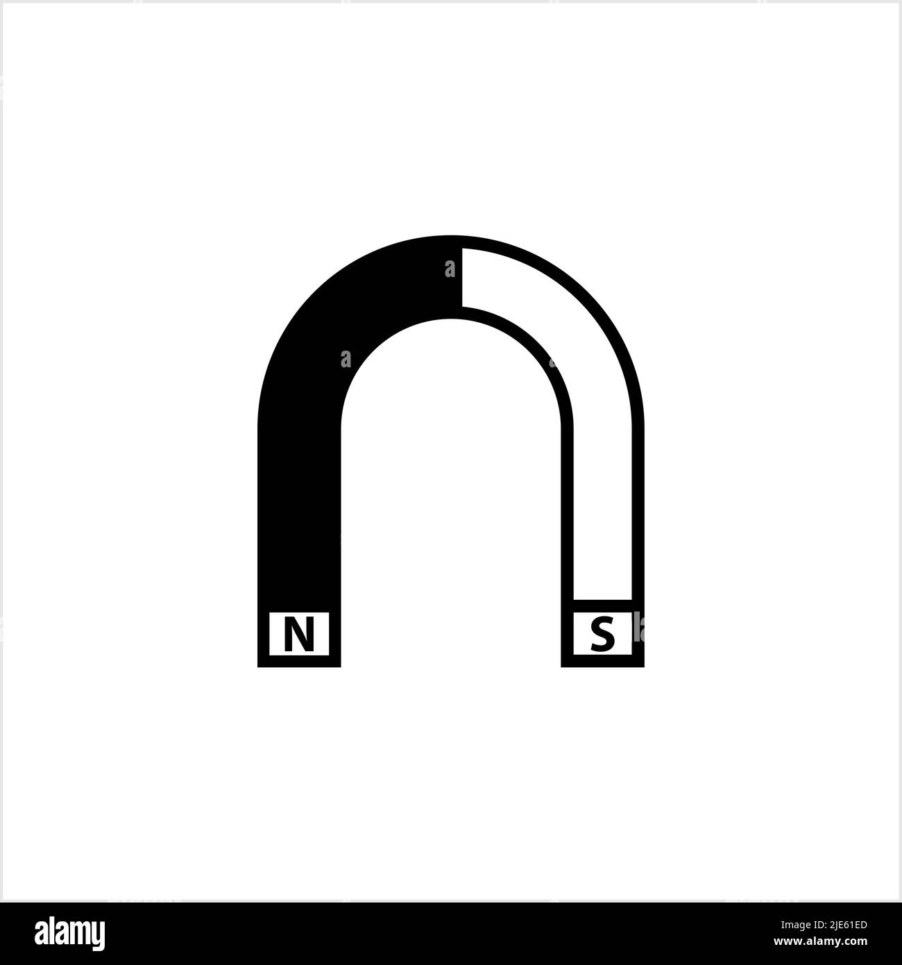 Magnet Icon, North Pole, South Pole Vector Art Illustration Stock ...