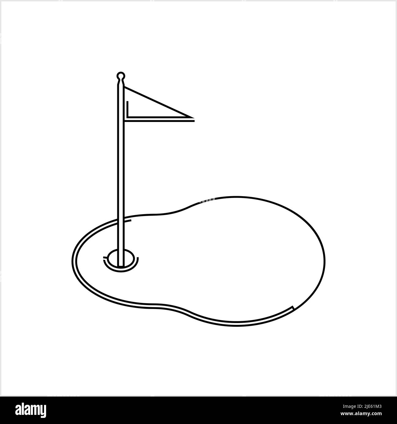 Golf Hole Flag Icon Vector Art Illustration Stock Vector Image & Art ...