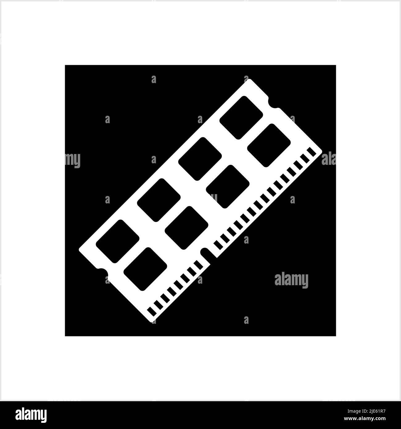 Ram Memory Icon, Computer Memory Chip Vector Art Illustration Stock ...