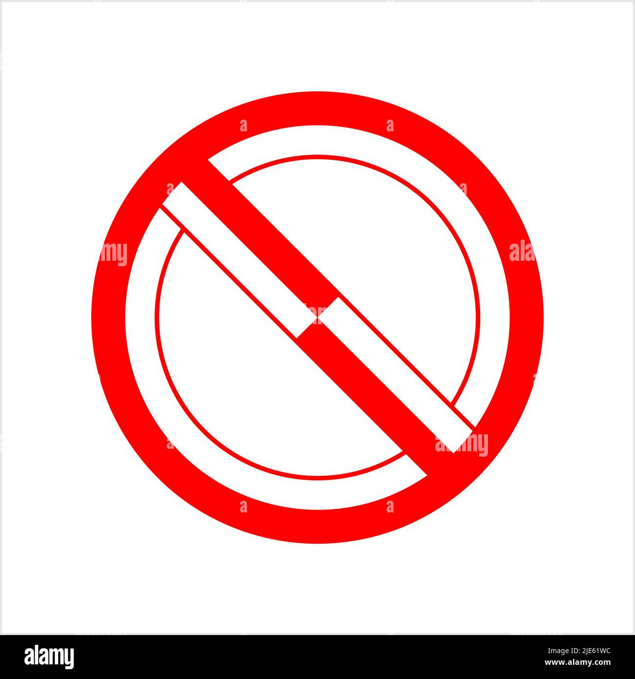 Red Empty Ban Sign, Red Blank Forbidden Sign, No Sign, Not Allowed ...