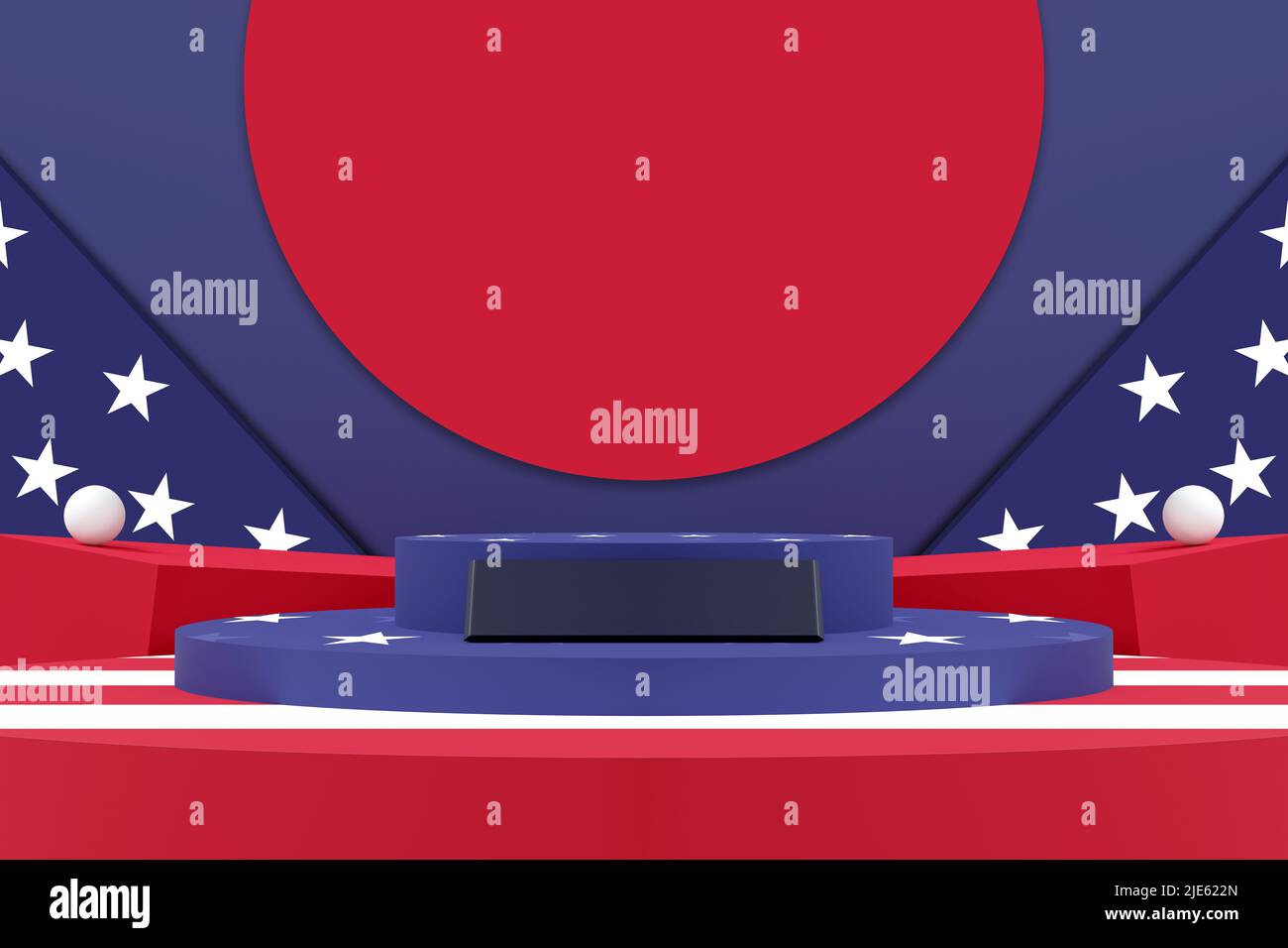 modern mockup podium display, united states of america display banner ...