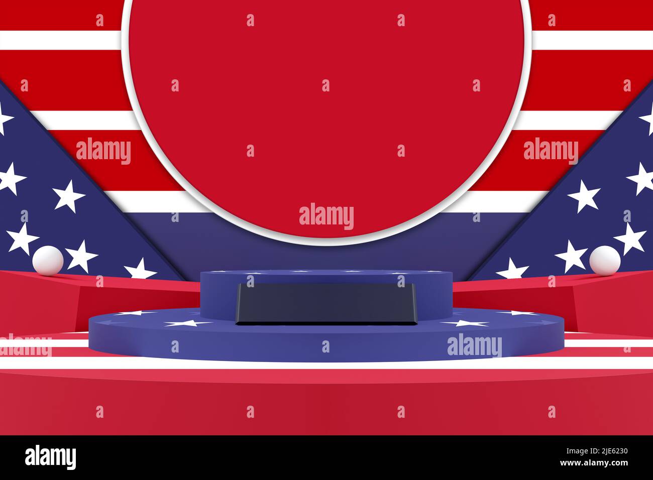 modern mockup podium display, united states of america display banner ...