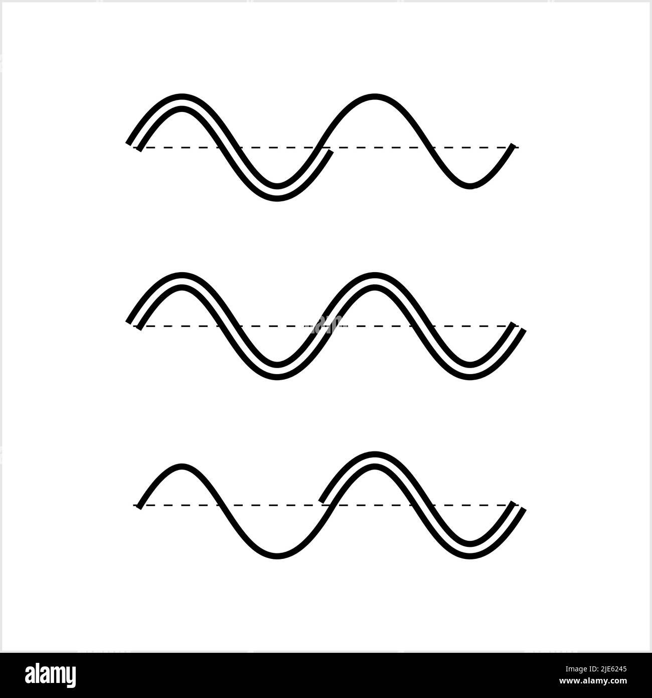 Sound Wave Icon, Audio Wave Icon, Vector Art Illustration Stock Vector ...