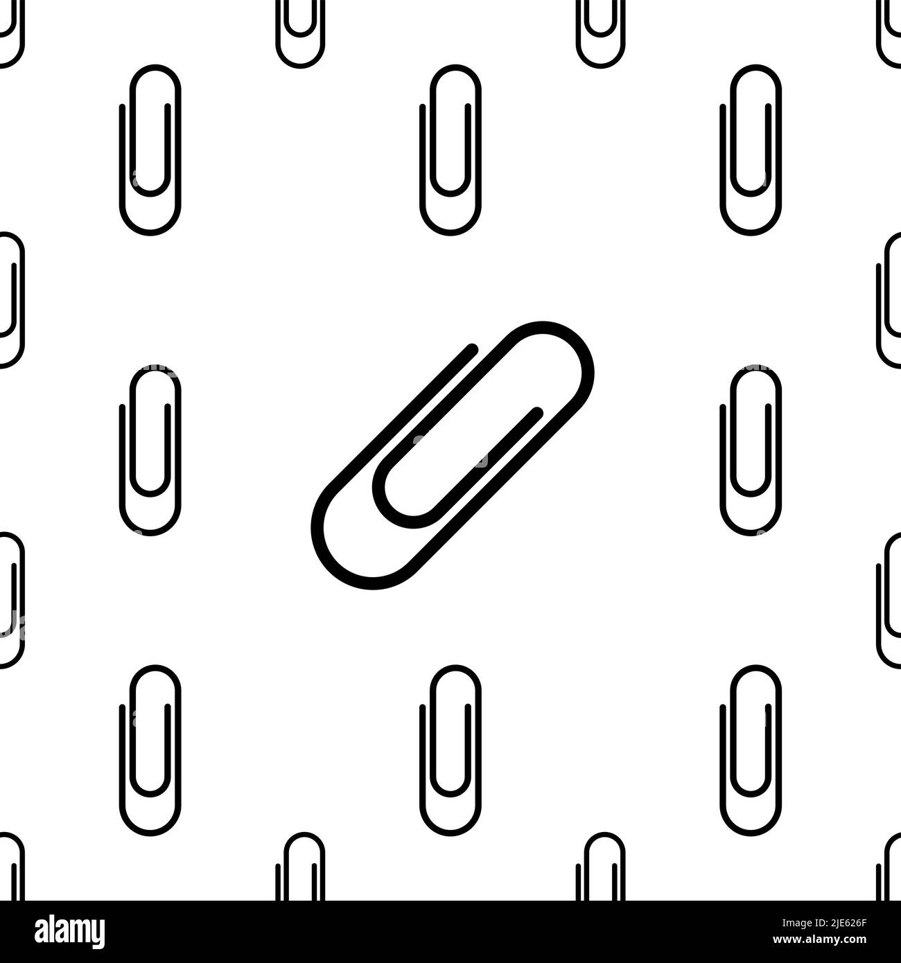 Paper Clip Icon Seamless Pattern Vector Art Illustration Stock Vector ...