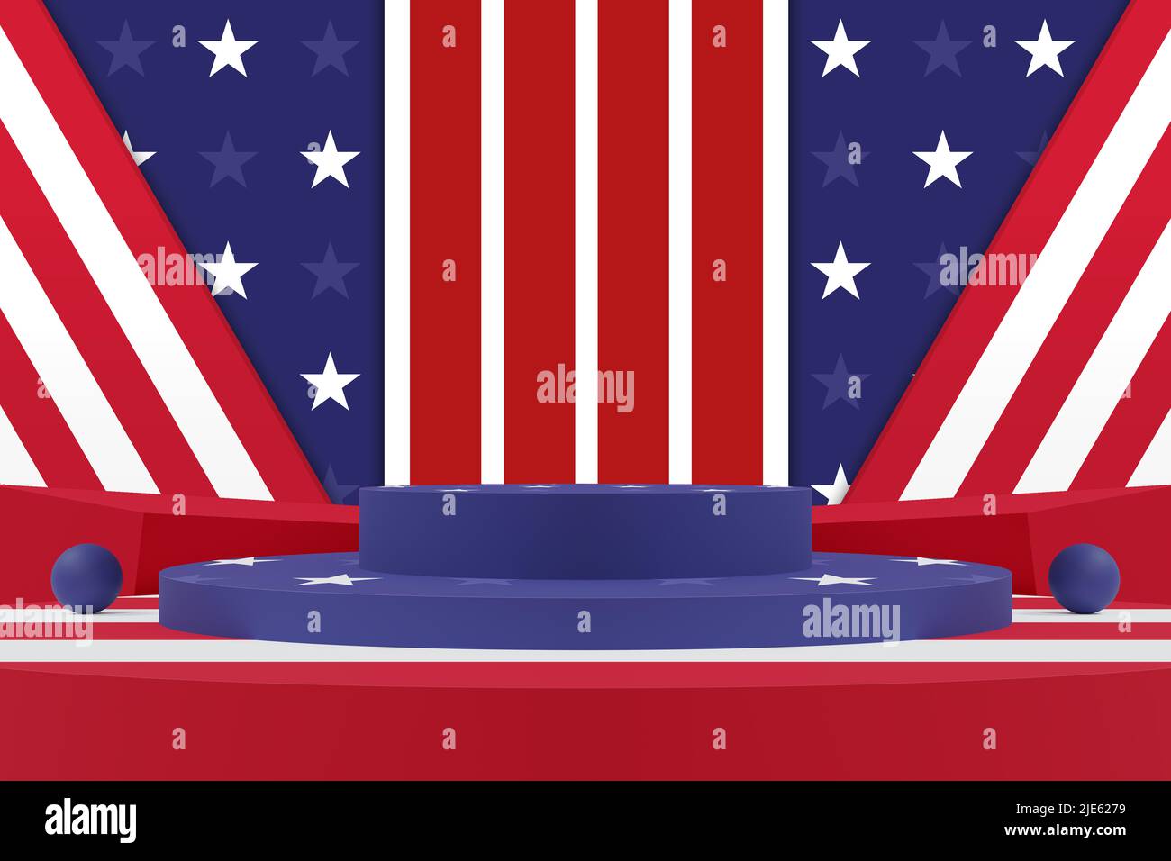 modern mockup podium display, united states of america display banner ...