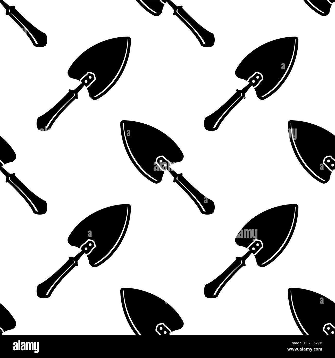 Trowel Icon Seamless Pattern, Trowel Vector Art Illustration Stock ...