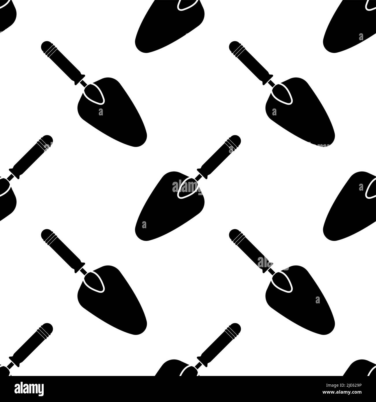 Trowel Icon Seamless Pattern, Trowel Vector Art Illustration Stock ...