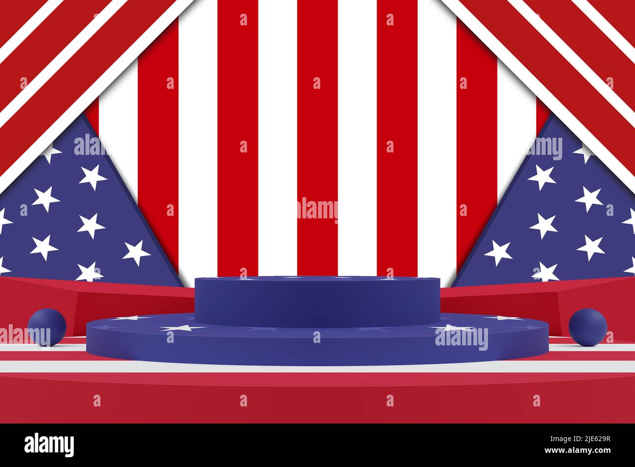 modern mockup podium display, united states of america display banner ...