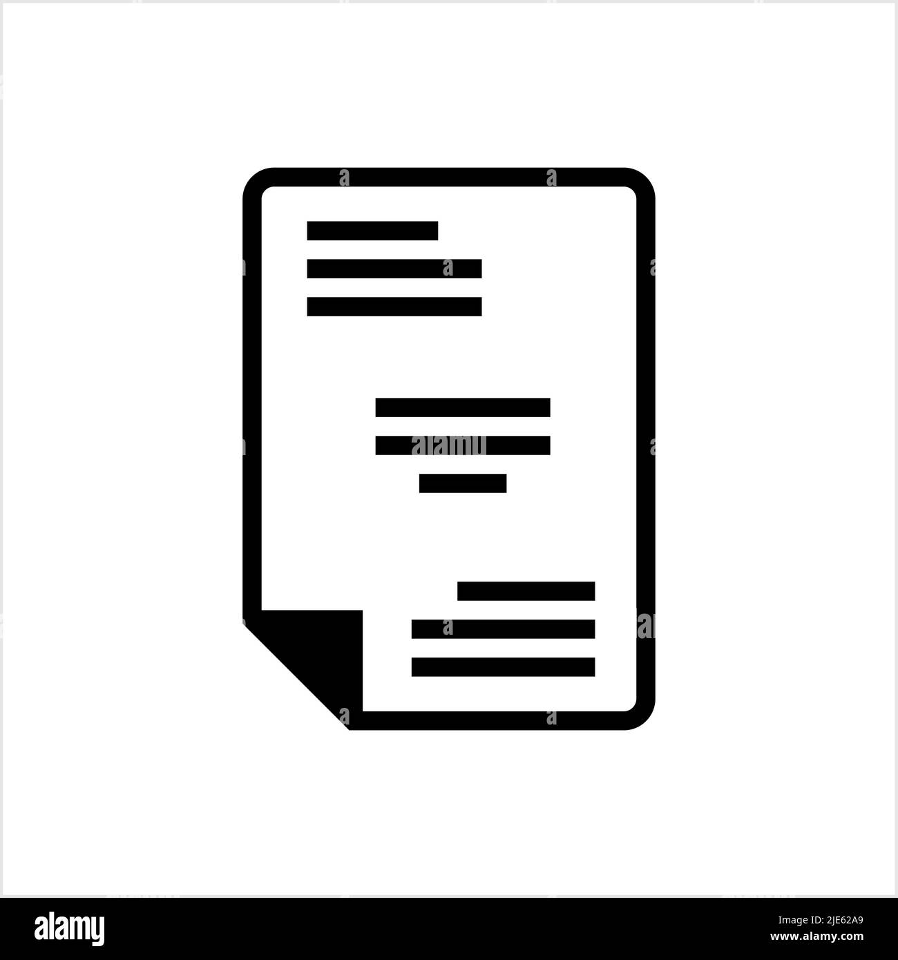 Sheet Icon, Document Icon, Paper Icon Vector Art Illustration Stock ...