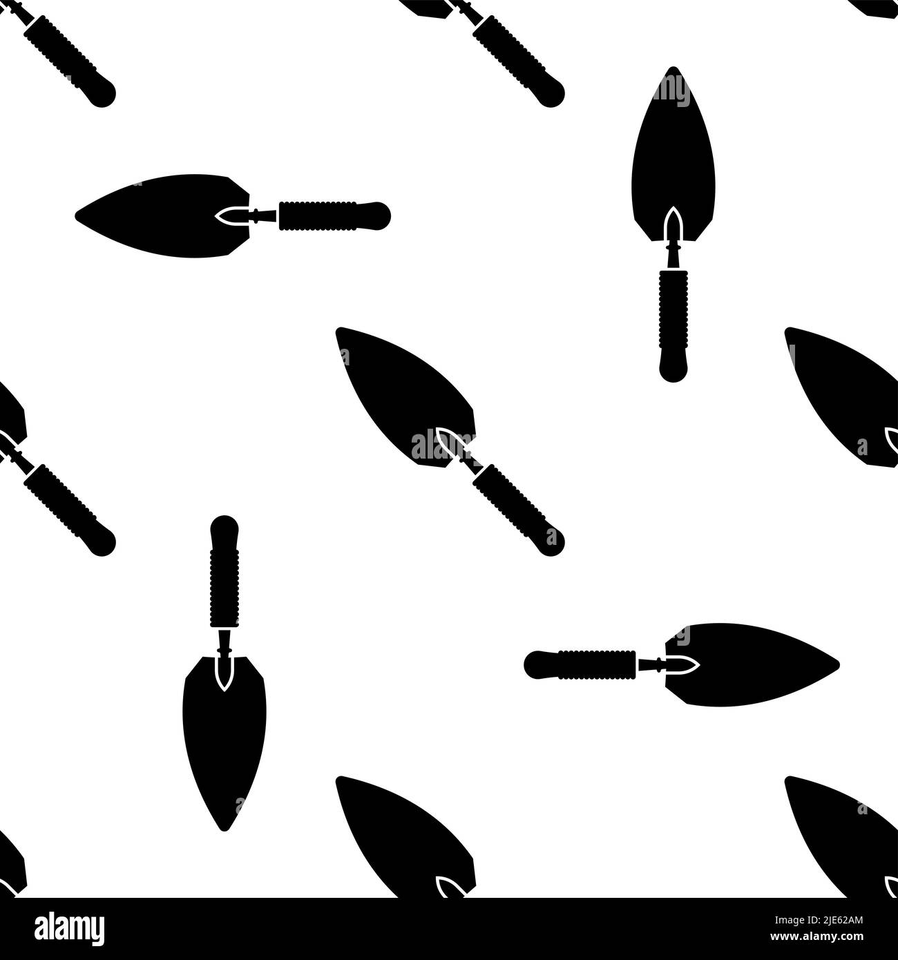 Trowel Icon Seamless Pattern, Trowel Vector Art Illustration Stock ...
