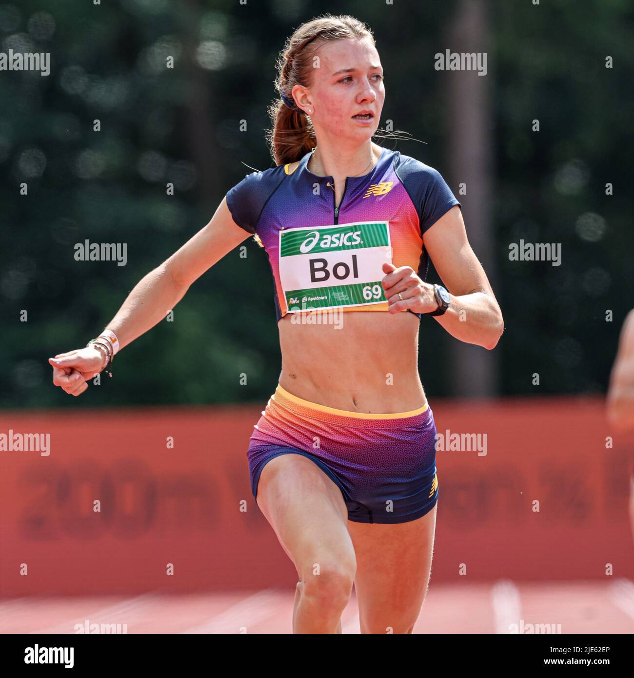 APELDOORN, NETHERLANDS - JUNE 25: Femke Bol of The Netherlands ...