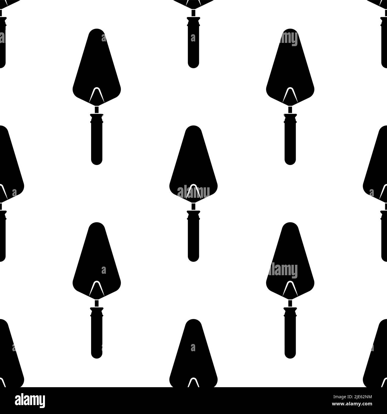 Trowel Icon Seamless Pattern, Trowel Vector Art Illustration Stock ...