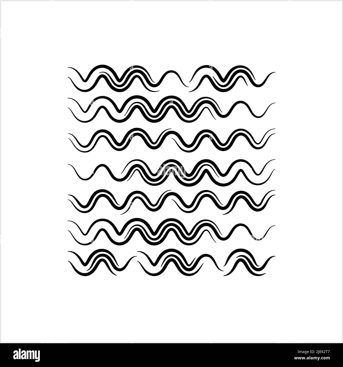 Water Wave Icon, Water Wave Sign Vector Art Illustration Stock Vector ...