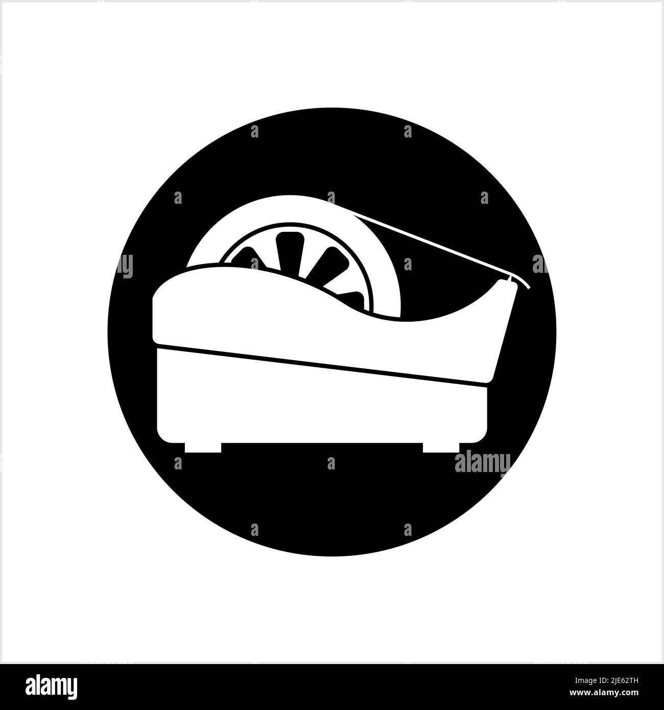 Tape Dispenser Icon, Adhesive Tape Holder Icon Vector Art Illustration ...