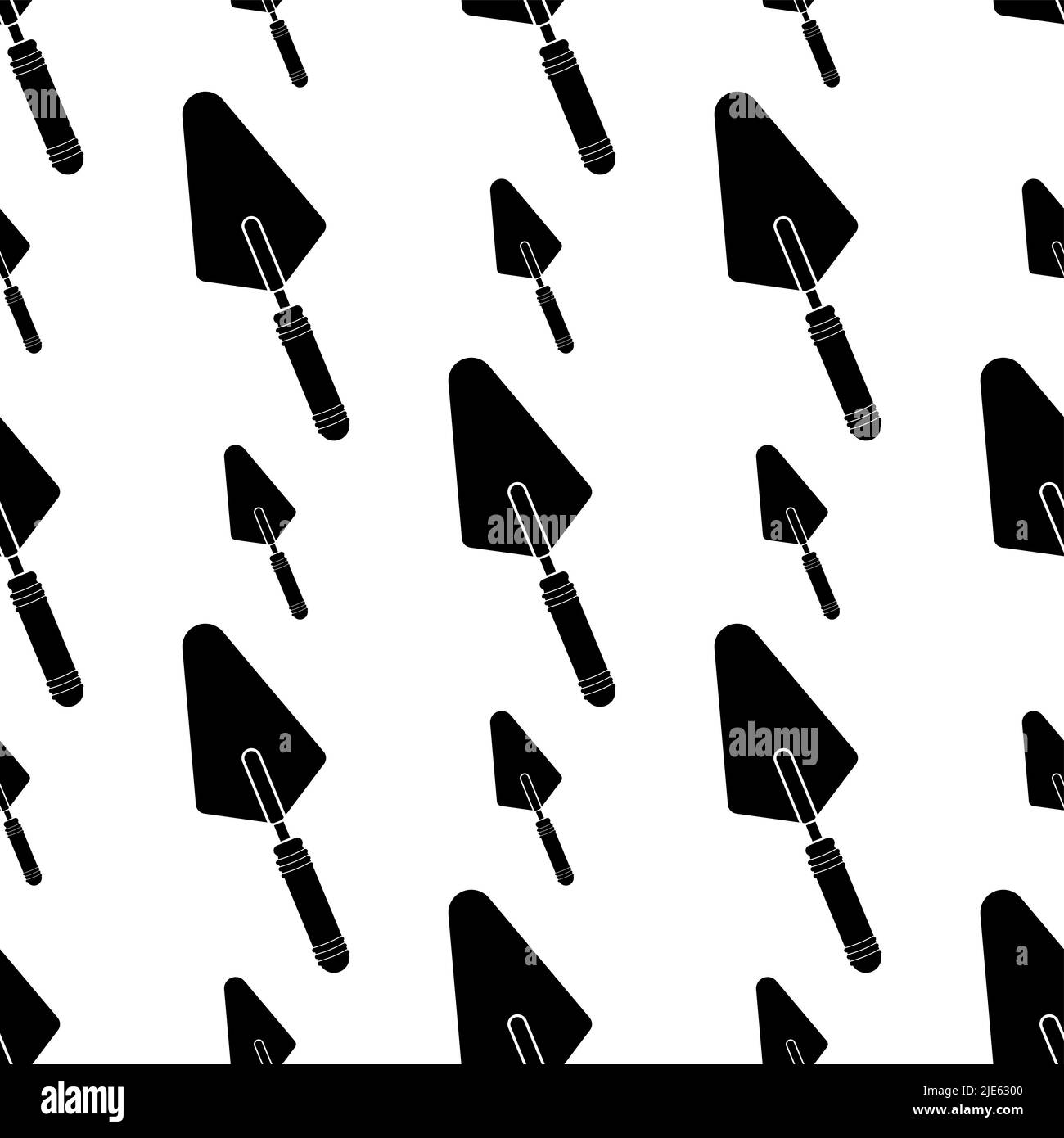 Trowel Icon Seamless Pattern, Trowel Vector Art Illustration Stock ...