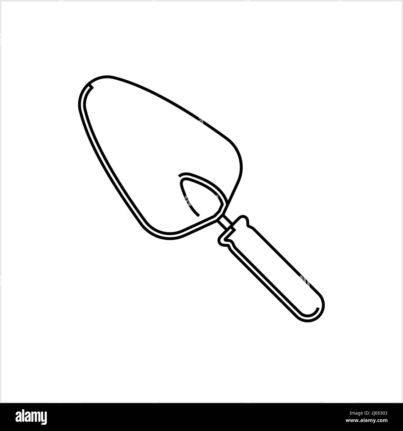 Trowel Icon, Trowel Vector Art Illustration Stock Vector Image & Art ...
