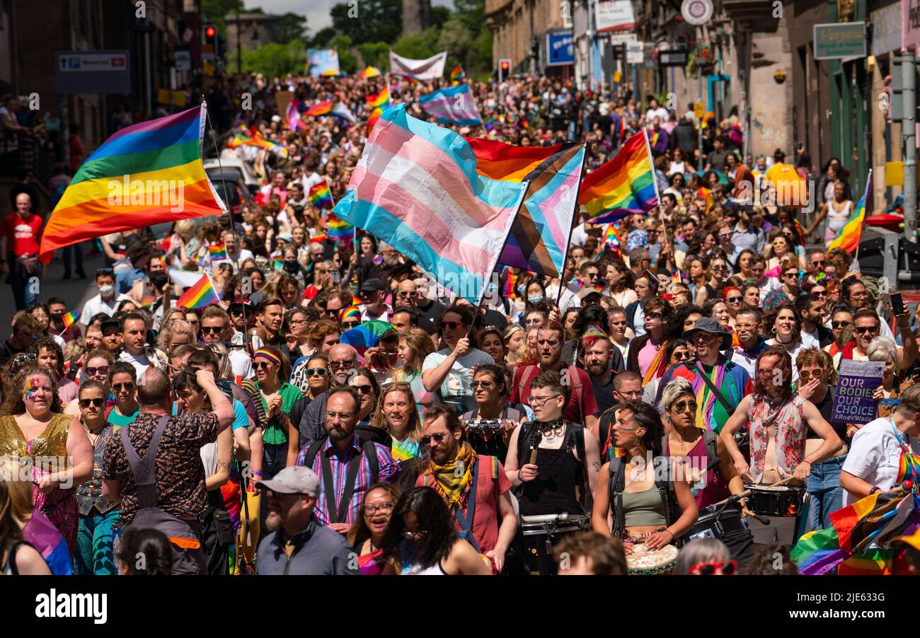 Edinburgh, Scotland, UK. 25 June 2022. The annual Pride Edinburgh march ...