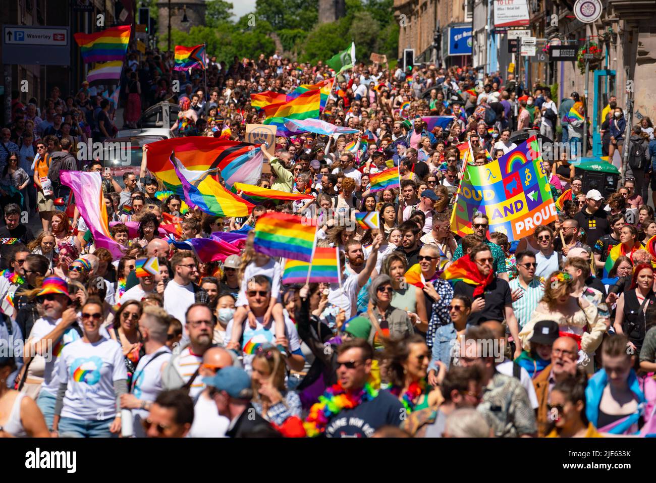 Edinburgh, Scotland, UK. 25 June 2022. The annual Pride Edinburgh march ...