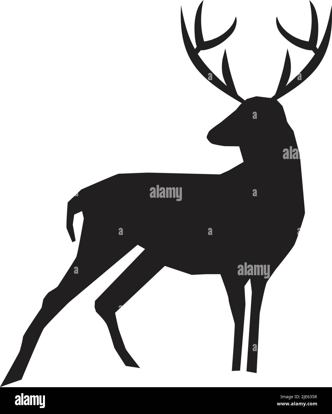 Simple deer logo design inspiration vector icon with isolated ...