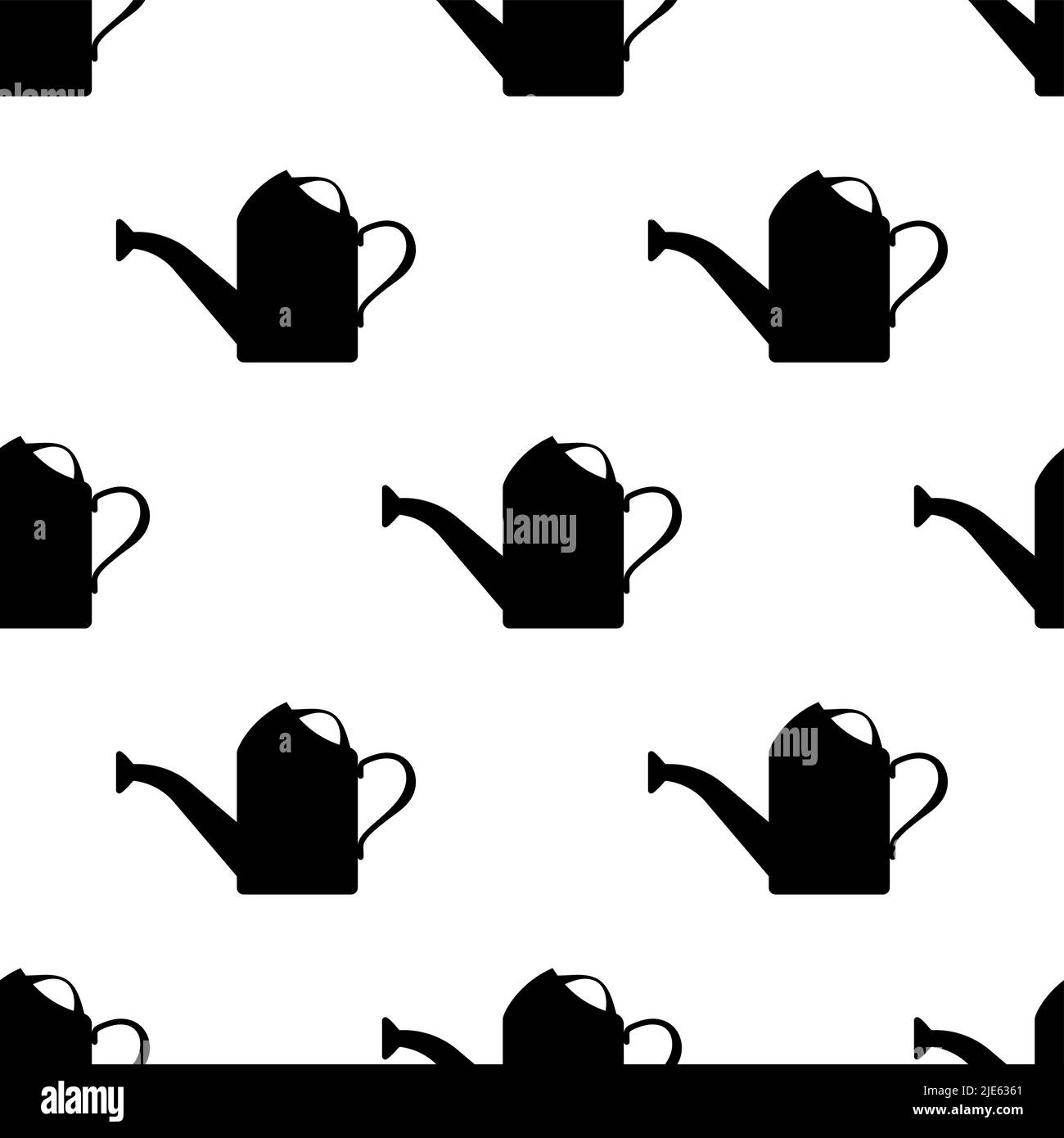Watering Can Icon Seamless Pattern Vector Art Illustration Stock Vector ...