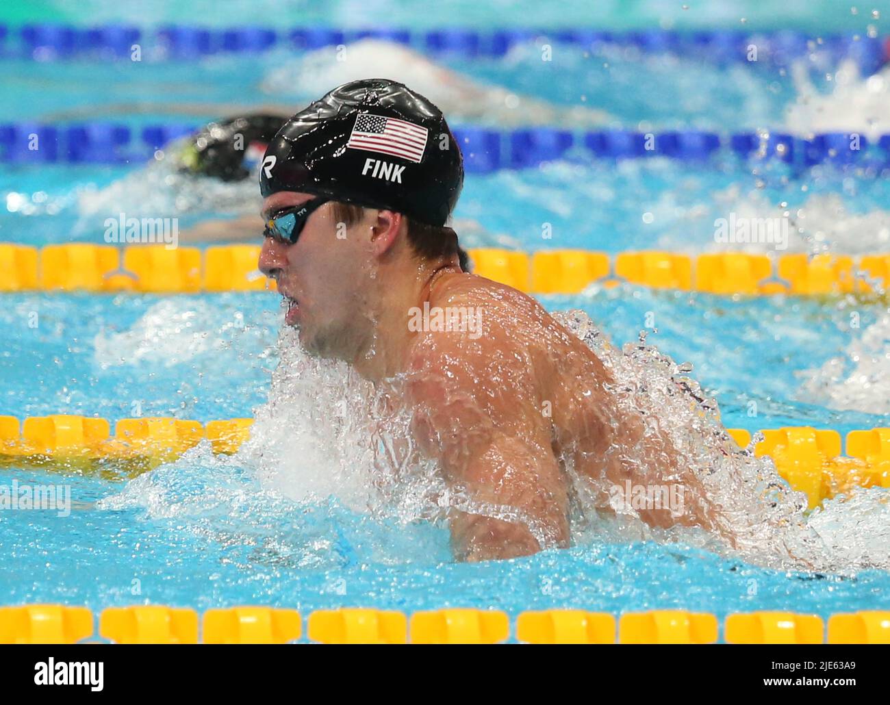 Nic Fink of USA Finale 100 M Breaststroke Men during the 19th FINA ...