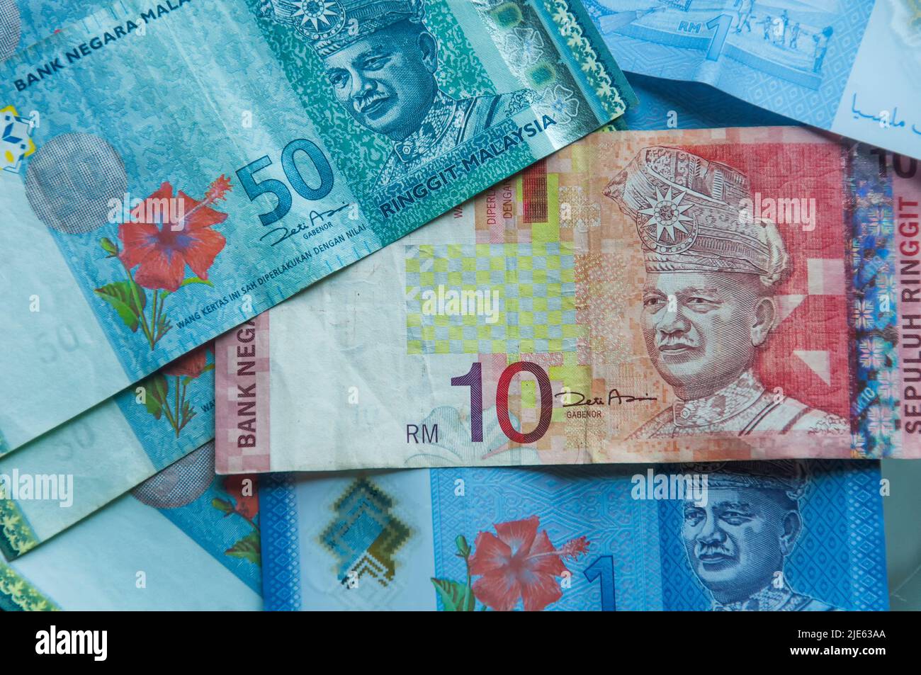 Colorful Malaysian ringgit money abstract background different ...